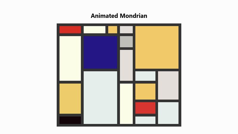 Mondrian animated with CSS Keyframes