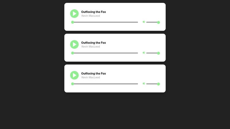 HTML5 / JS custom audio players