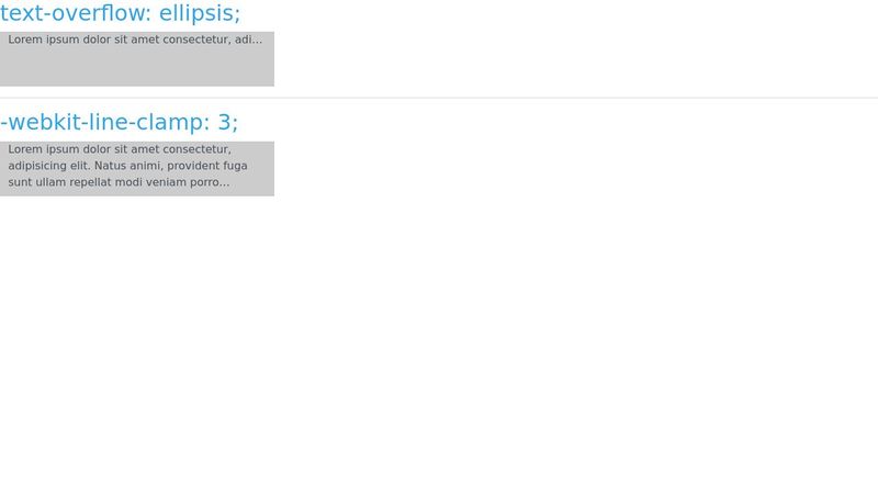 text-overflow ellipsis