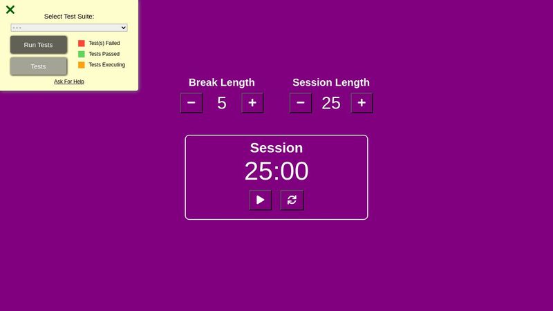 Codepen Freecodecamp 25 5 Clock 
