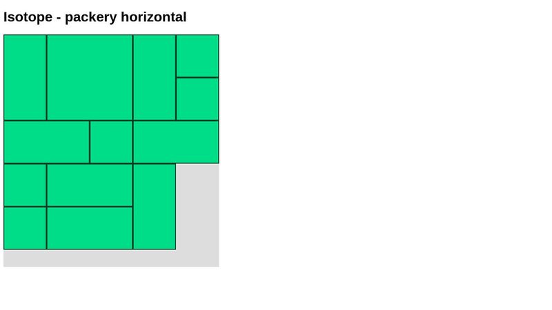 Isotope - packery horizontal