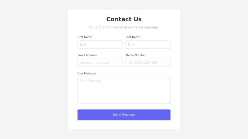 Contact Form with Javascript Fetch