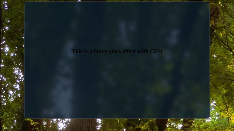 Glass Background Effect (CSS)