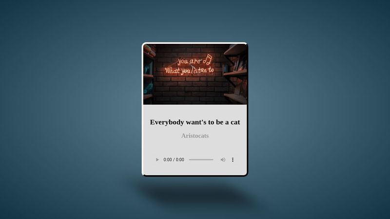 Simple css music player
