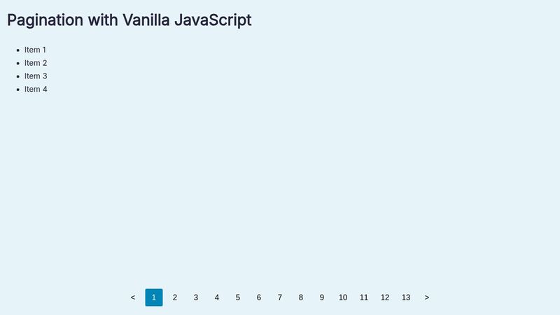 pagination Vanilla JavaScript
