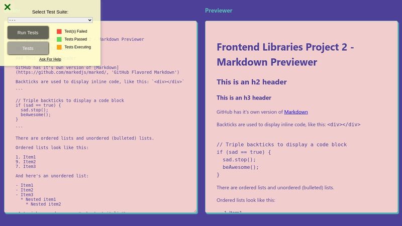 Markdown Previewer