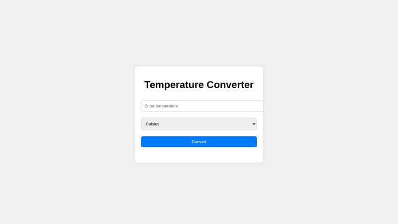 Temperature Convertor