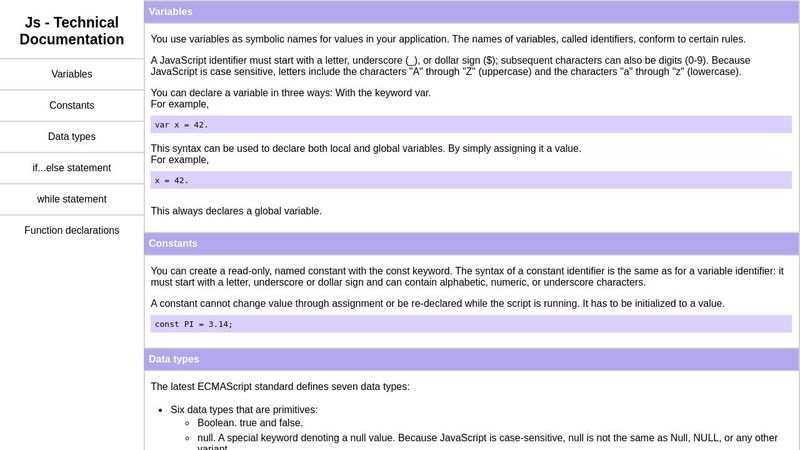 Js - Technical Documentation