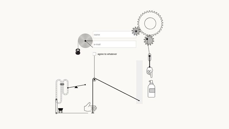 Rube Goldberg HTML form