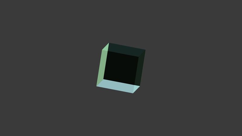 Rotated and flying CSS3 Cube