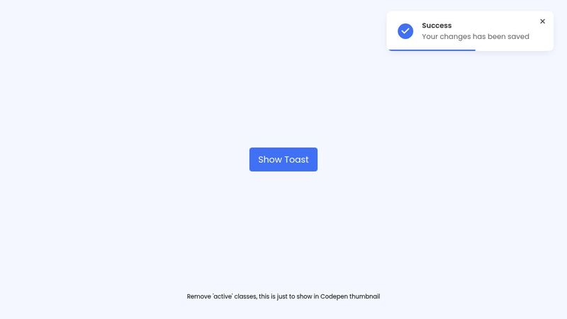 Toast notification with Progress Bar