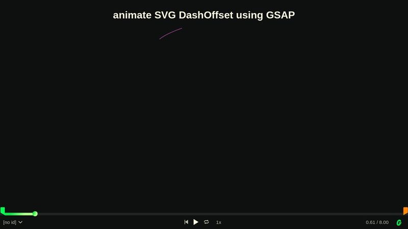 animate SVG DashOffset using GSAP
