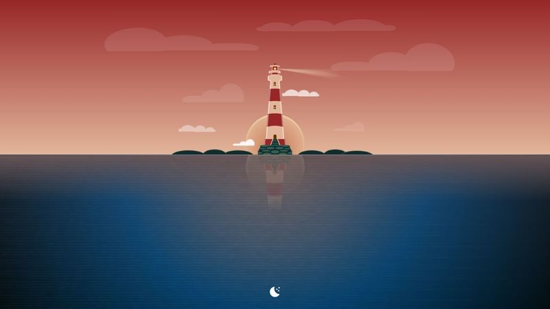 Day/Night Lighthouse Illustration - CSS