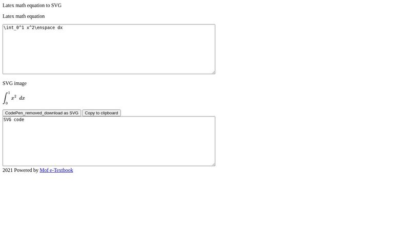 Math Latex to Svg Converter