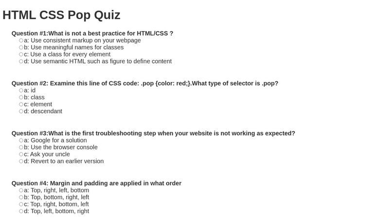 HTML_CSS_Quiz smruti