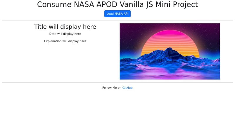 Nasa APOD Vanilla JS