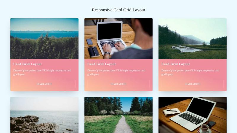 Responsive Card Grid Layout