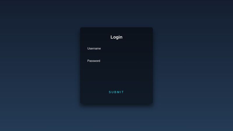 Login Form with floating placeholder and light button