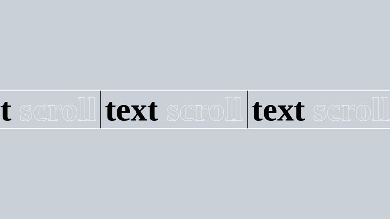 infinity text scroll (responsive)