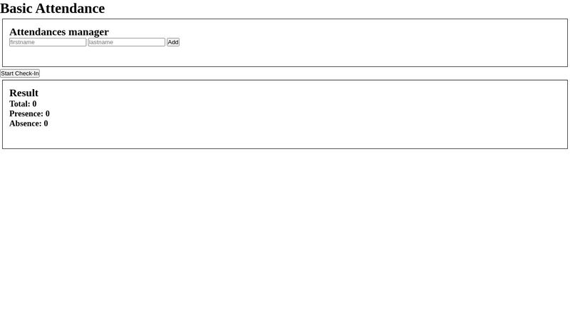 Basic Attendance Management