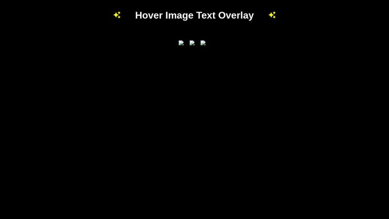 Hover Image Text Overlay