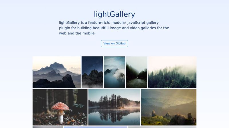 lightGallery demo with justifiedGallery
