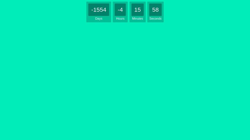 Styled JavaScript Countdown Clock