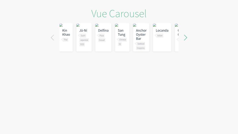 Vue card carousel