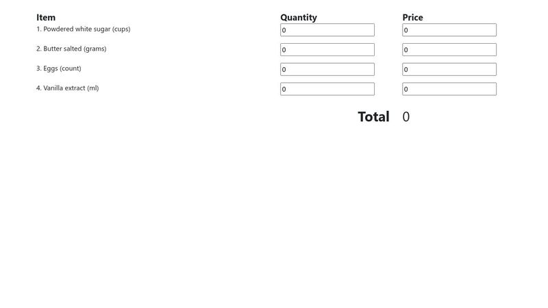 Simple HTML calculation form