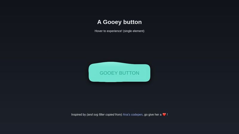 Gooey SVG Filter Button