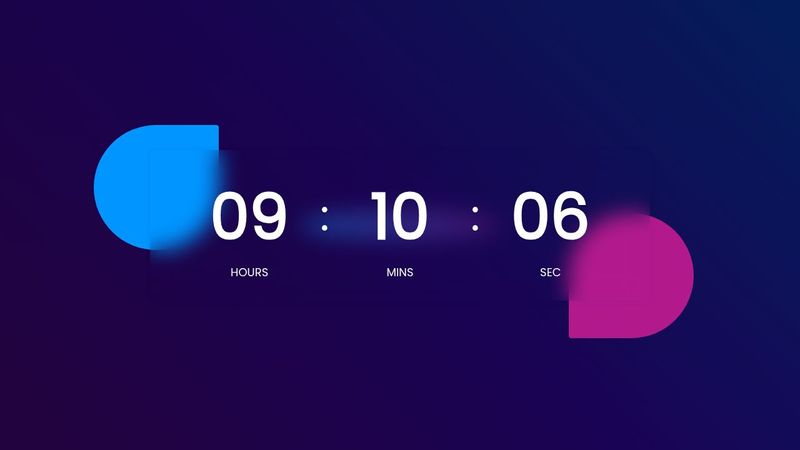 Digital Clock Glassmorphism