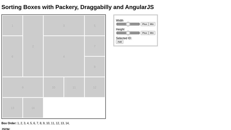 Sorting Boxes with Packery, Draggabilly and AngularJS