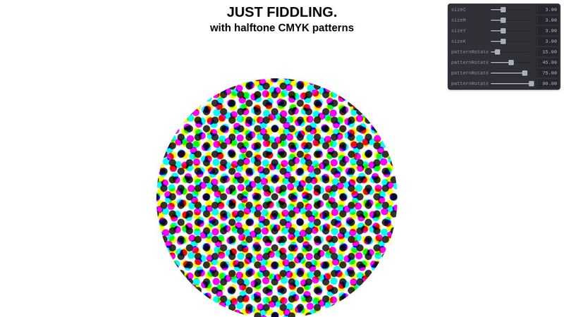 CMYK halftone patterning.