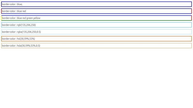 border-color CSS exemple de code | ZONE CSS