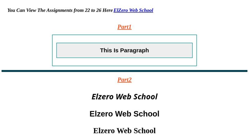 CSS Assignment 22~26