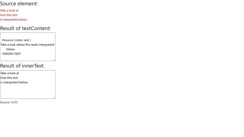 innerText Vs innerHTML