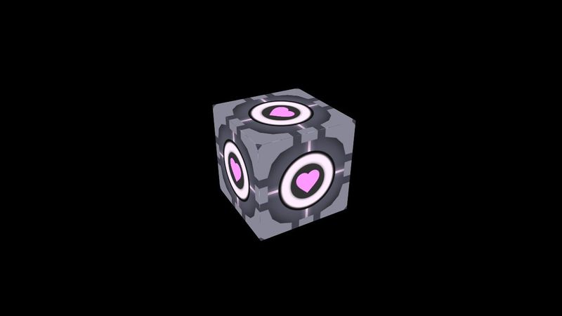 Pure CSS 3D Portal Companion Cube