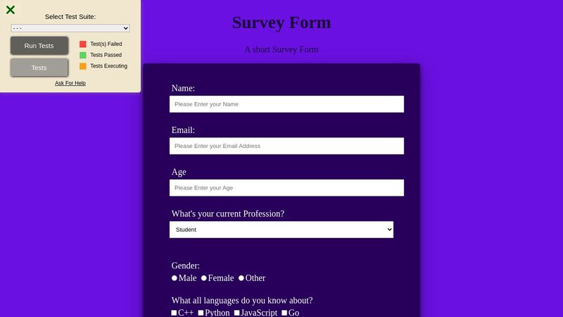 Survey Form Example