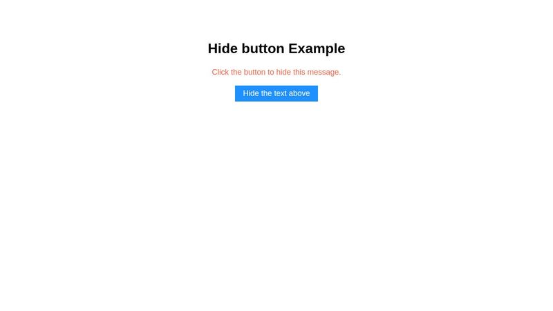 Jquery/Javascript hide button example