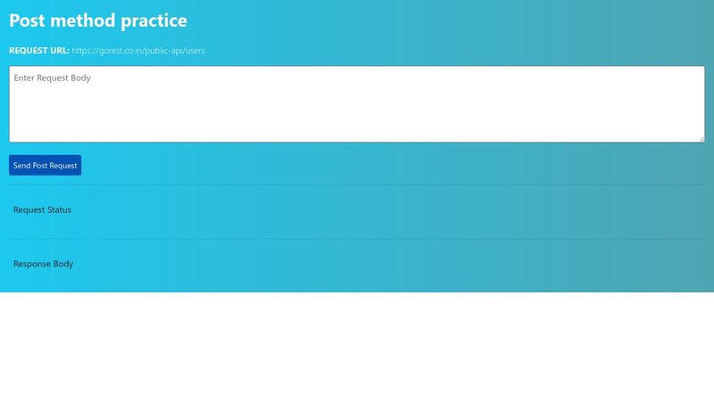 HTTP Post Method Practice Page