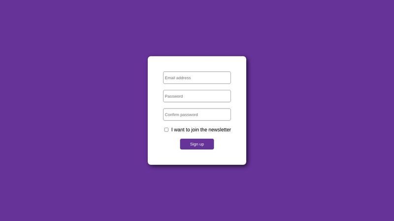 Scrimba: react - signup form