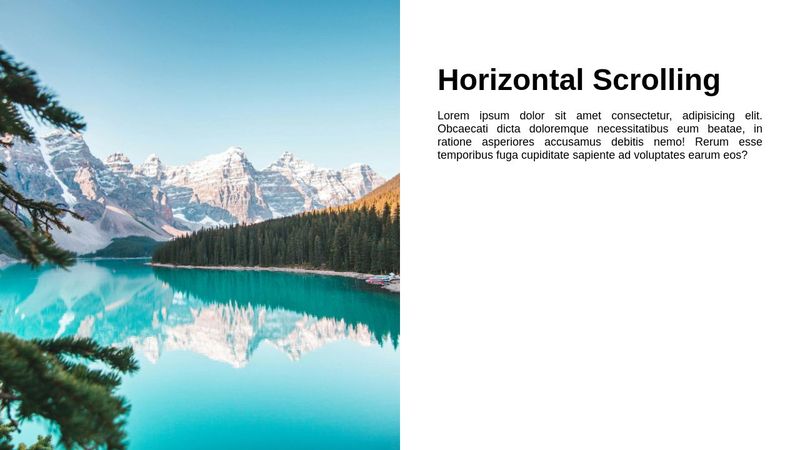 Horizontal page scrolling