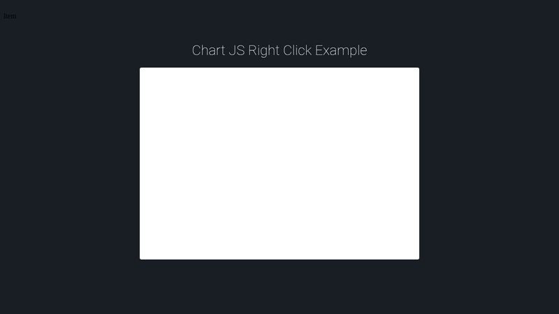 Chart JS Right Click Context Menu
