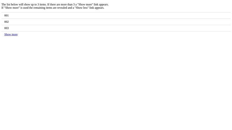Expandable List with CSS