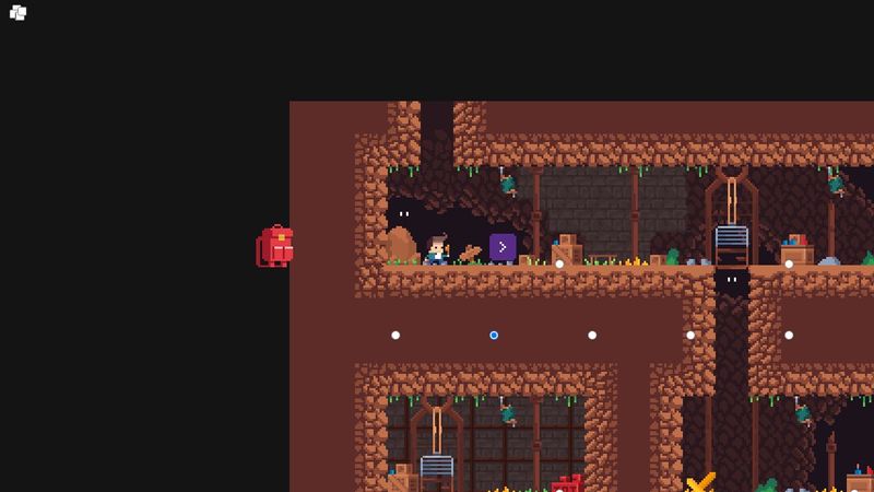 The Mine: No JS, CSS only adventure game