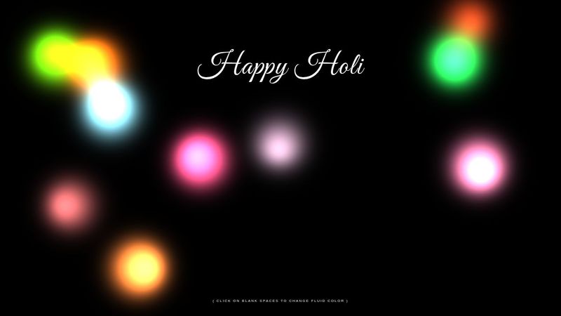 Happy Holi - Festival of Colors-WebGL Fluid Simulation