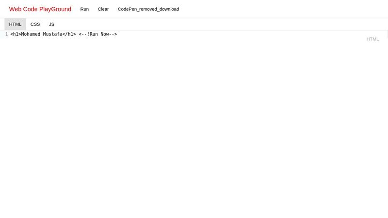 HTML & CSS & JS Code PlayGround