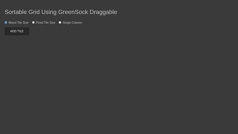 Sortable Grid Using GreenSock Draggable