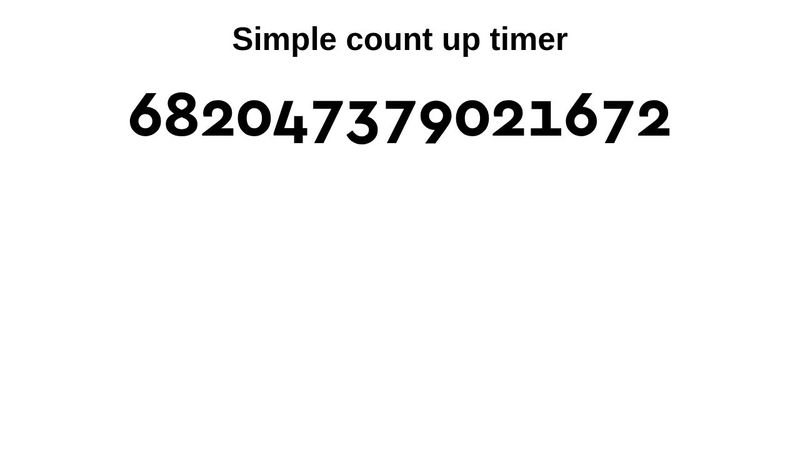 Count Up timer