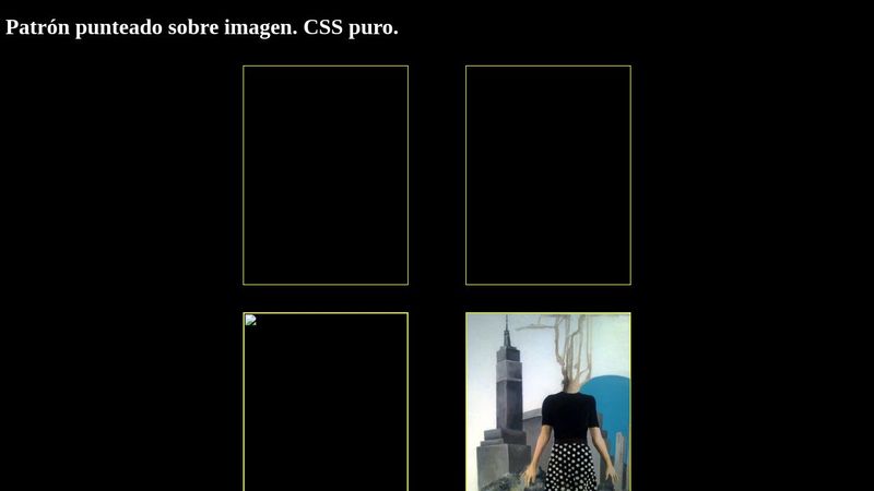 Dotted pattern over image. Pure CSS.